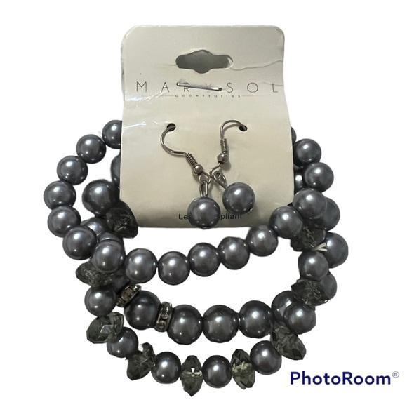 Marisol | Jewelry | Vintage Marisol Jewelry Set Grey | Poshmark